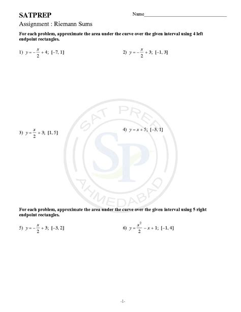 Solved Worksheet On Riemann Sum Approximations 1 Use The Worksheets Library