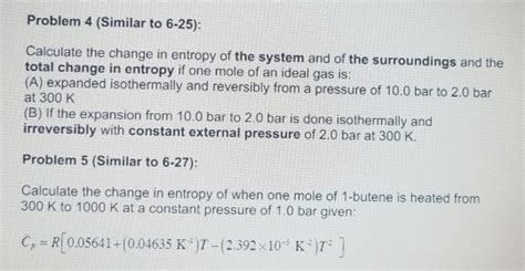Solved Problem Similar To Calculate The Change In Chegg
