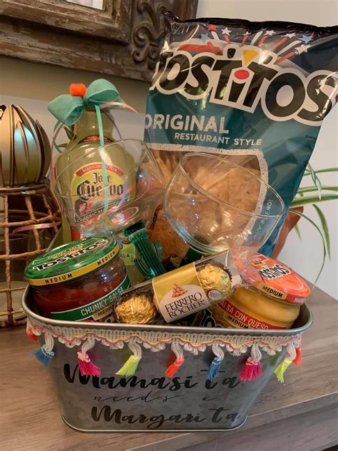Delicious Basket Of Food Fiesta T Basket Ideas Nacho Themed T