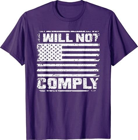 I Will Not Comply T Shirt Sold By Sylheti SKU 819039 Printerval