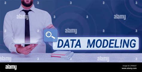 Text Caption Presenting Data Modeling Internet Concept Process Of Transferring Data Between