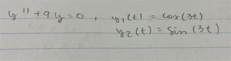 Solved URGENT PLEASE -- VERIFY that the functions y1 and y2 | Chegg.com