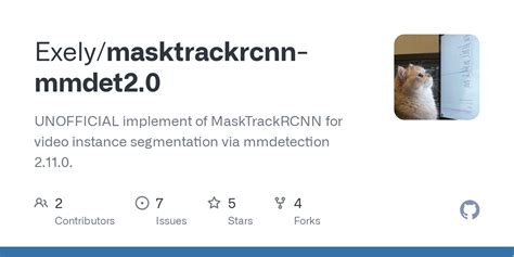 Github Exely Masktrackrcnn Mmdet2 0 Unofficial Implement Of Masktrackrcnn For Video Instance