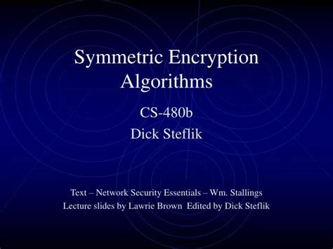 Ppt Symmetric Encryption Algorithms Powerpoint Presentation Free