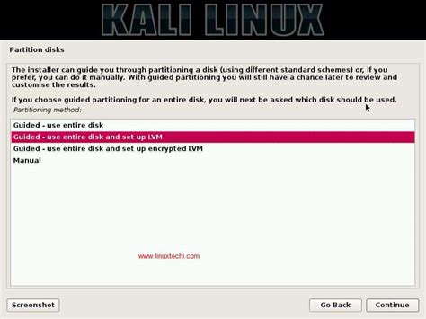 Partitions On Lvm Kalilinux Installation