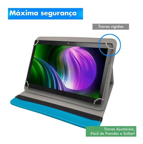 Capa Tablet 10 Polegadas Universal Case Pelicula Preta Frete Grátis