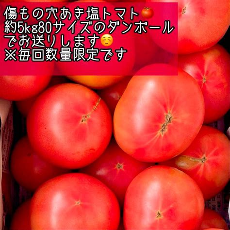 残り1箱 高級塩トマトの訳あり品 5キロ 塩トマト 規格外トマト 熊本 メルカリ