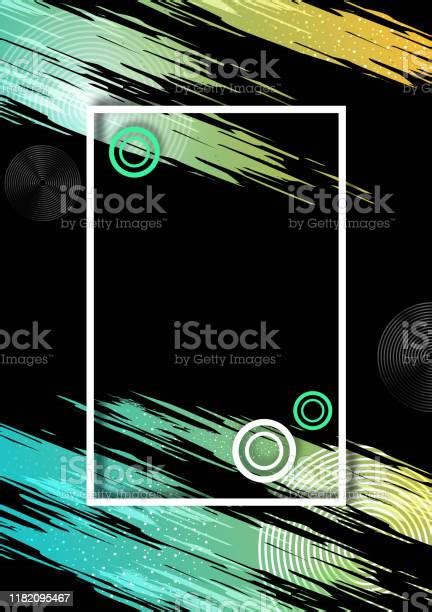 추상 배경 템플릿입니다 밝은 브러시 스트로크가 있는 프레임입니다 배너 전단지 포스터에 대한 그래픽 디자인 템플릿 기업 디자인 0명에 대한 스톡 벡터 아트 및 기타 이미지