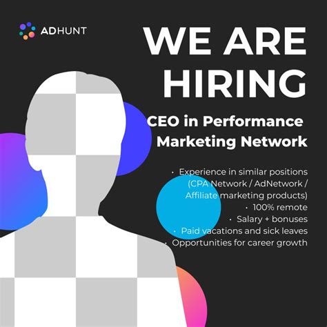 Adhunt On Linkedin Ceo Leadershipjob Vacancy Performancemarketing