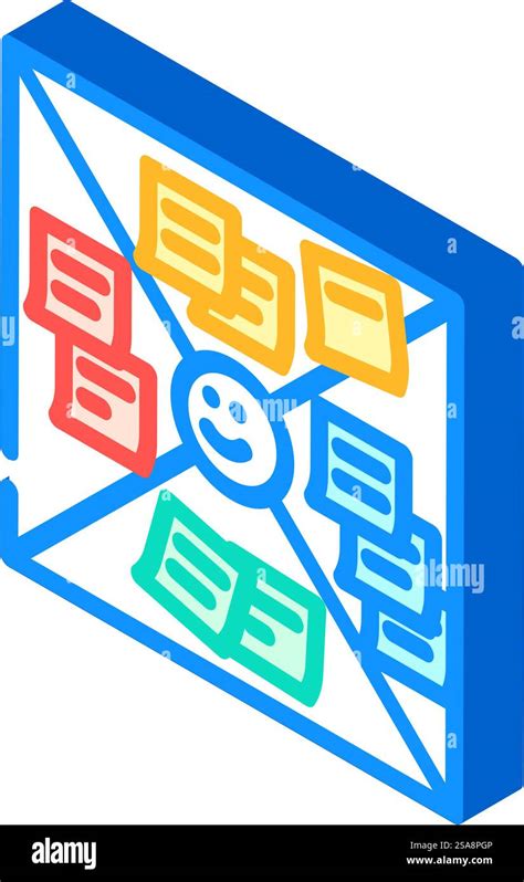 empathy map ux ui design isometric icon vector empathy map ux ui