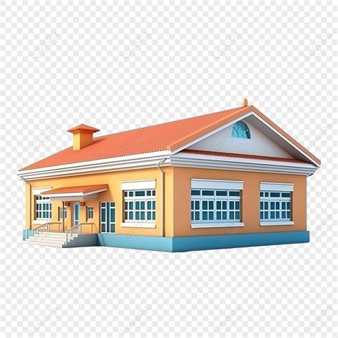 3d 렌더링 학교 건물은 교육 학습 지식 학교 및 수업에 유용합니다그래픽하얀색 Png 일러스트 무료 다운로드 Lovepik