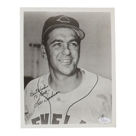 lou boudreau signed indians 8x10 photo inscribed best wishes jsa