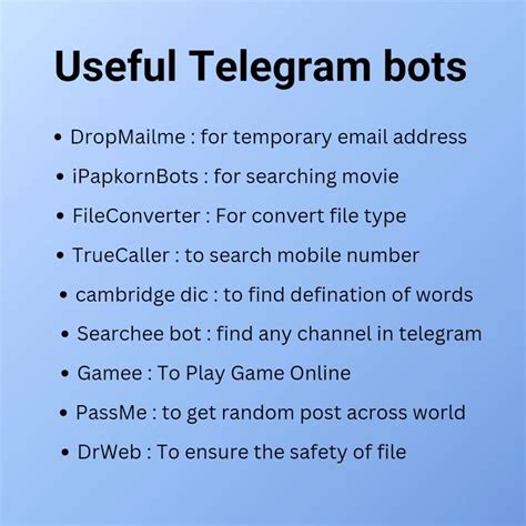useful telegram bots