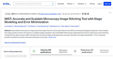 mist accurate and scalable microscopy image stitching tool with stage modeling and error