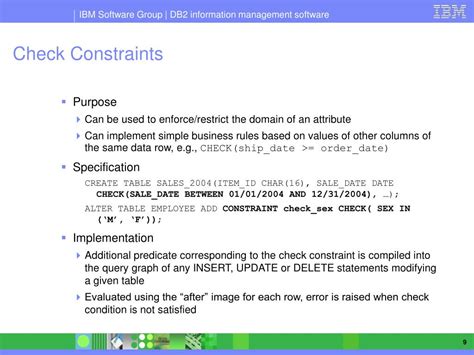 Ppt An In Depth Look At Active Data Features Constraints And Triggers In Db2 Luw