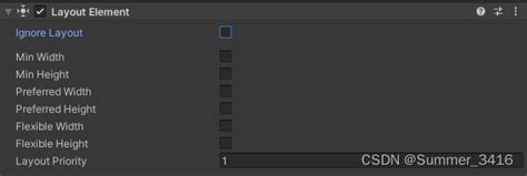 unity学习笔记之ugui组件——layout element（布局元素） unity layout element csdn博客