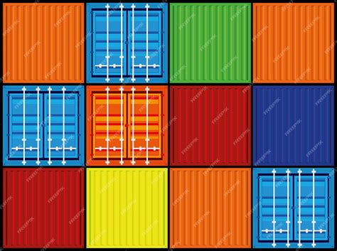 Premium Vector Container Blocks And Container Background Or Shipping Container Texture