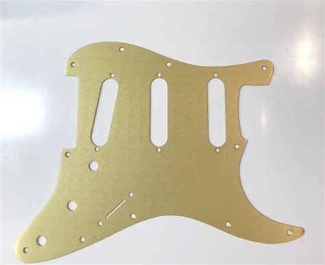 Fender Stratocaster Anodized Aluminum Pickguard Gold Reverb