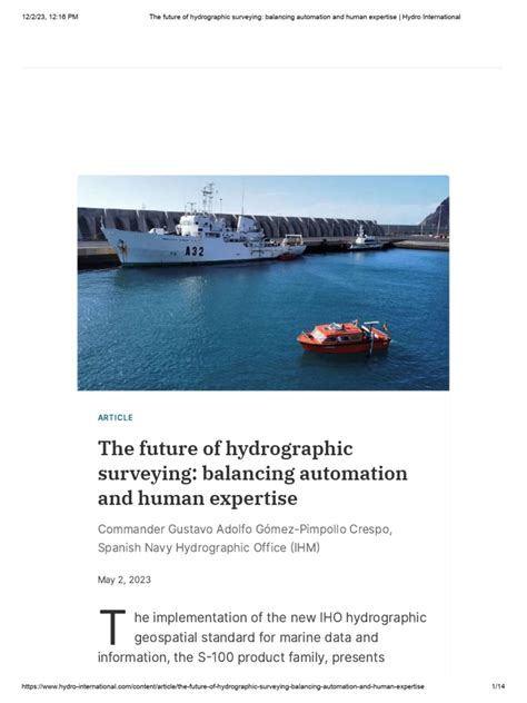 The Future Of Hydrographic Surveying Balancing Automation And Human