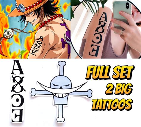 Ace Temporary Tattoo Set Cosplay Tattoos Etsy
