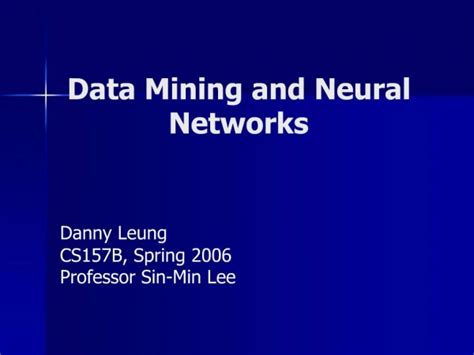 Ppt Data Mining And Neural Networks Powerpoint Presentation Free Download Id283400