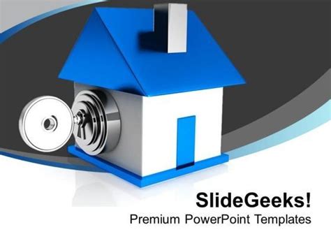Image Of Locked House PowerPoint Templates Ppt Backgrounds For Slides