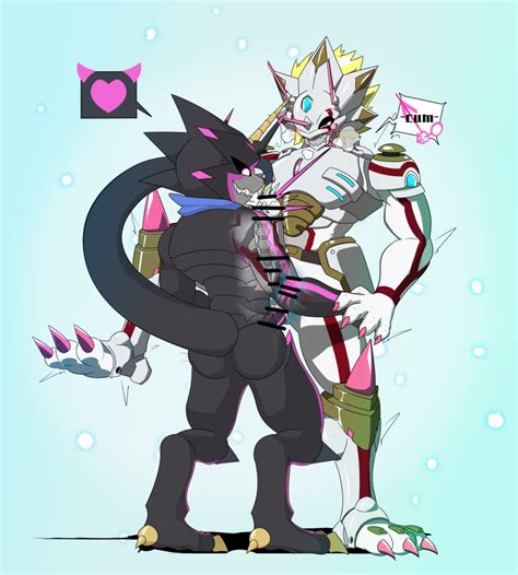 Rule 34 Absurd Res Anal Anthro Bandai Namco Black Body Blonde Hair Digimon Digimon Species