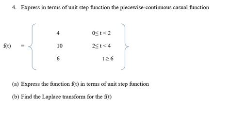 Express In Terms Of Unit Step Function The Chegg