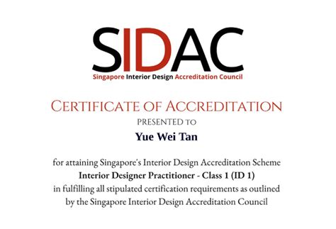 Accredited Interior Designer Class 1 Id1 Tep One