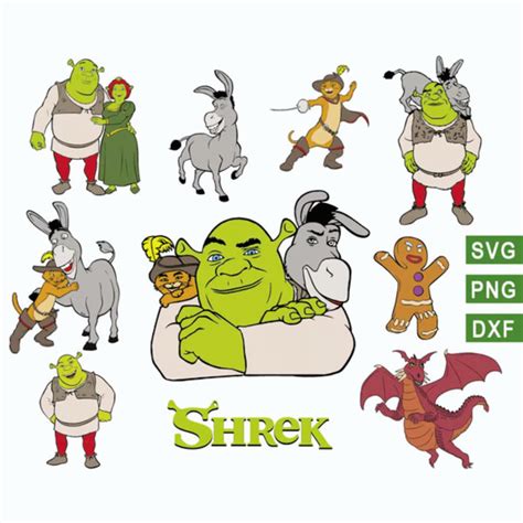 Shrek Silhouette Svg Shrek Svg Bundle Shrek Svg Puss In Boot Inspire