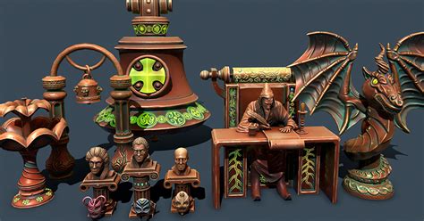 Fantasy Statues 2 3d Props Unity Asset Store