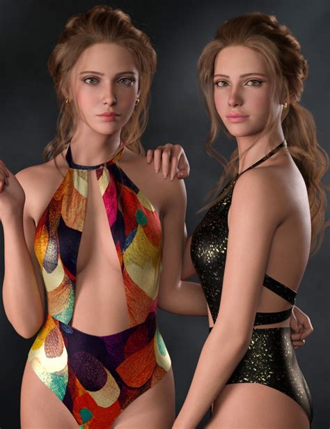 Chb Elegant Bodysuit And Earrings Texture Add On Daz 3d And Poser