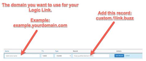 How To Add A Custom Domain For Logic Links Cname Dns Record Pulse