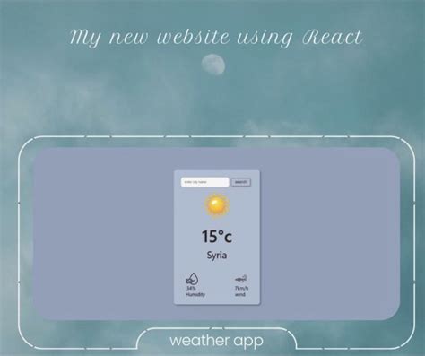 Mahmoud Agha On Linkedin Reactjs Weatherapp