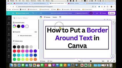 How to Put a Border Around Text in Canva - YouTube