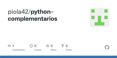 Github Piola42python Complementarios