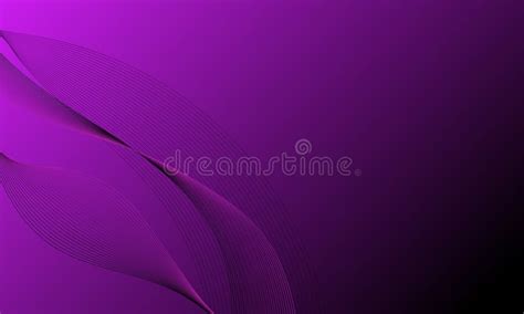 Violet Lines Wave Curve On Smooth Gradient Abstract Background Stock Vector Illustration Of