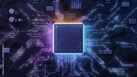 Central Computer Processors CPU Concept Motherboard Digital Chip Technology Science Background
