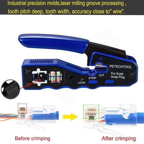 Zoerax Rj45 Crimping Pliers Through Hole Crimping Wire Cutters For