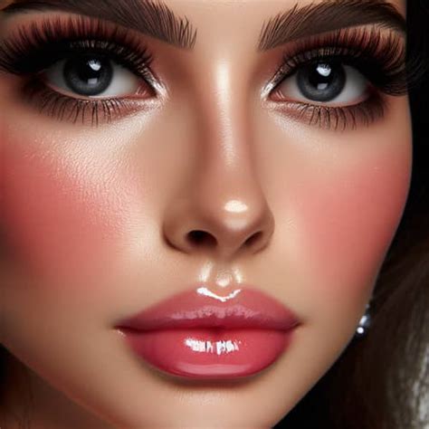 Stunning Woman With Black Eyes Pouty Lips And Radiant Glow Ai Art