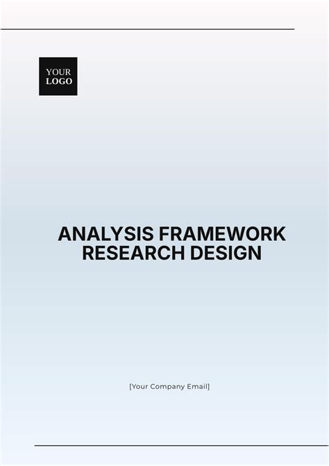 Free Analysis Framework Research Design Template To Edit Online