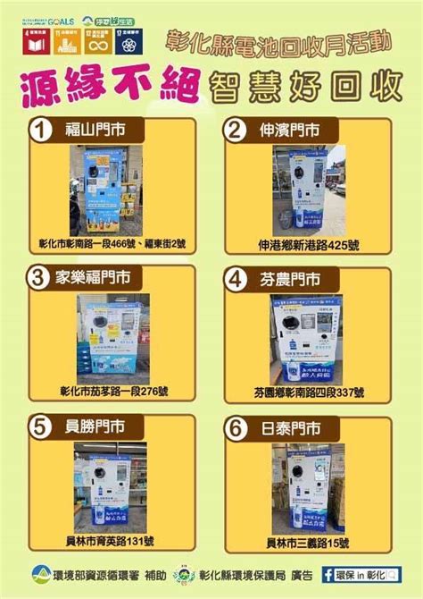 環保in彰化 👉源緣不絕～彰化縣電池回收月系列活動： 智慧好回收 👈 有鄉親私訊小編說💬