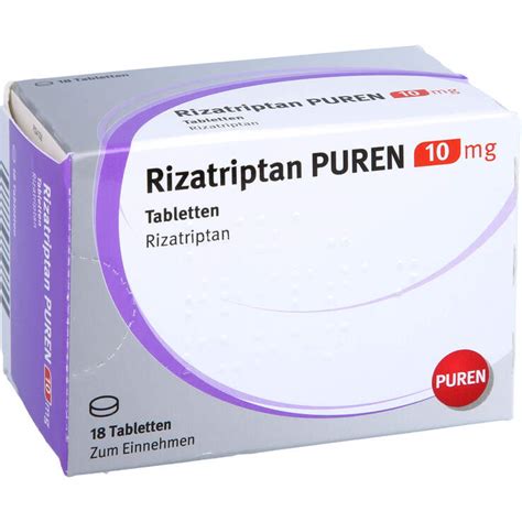 Rizatriptan Puren 10 Mg Tabletten 18 St Auf E Rezept Kaufen Aponeo