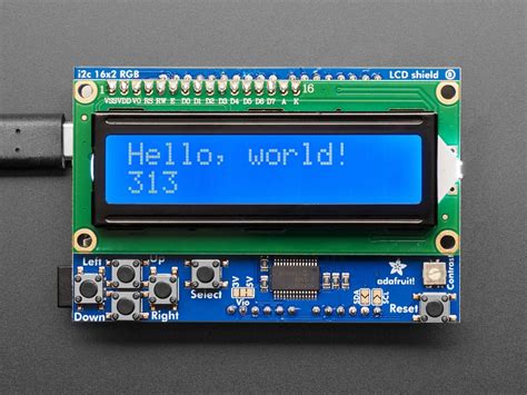 LCD Shield Kit W X Character Display Only Pins Used BLUE AND WHITE ID