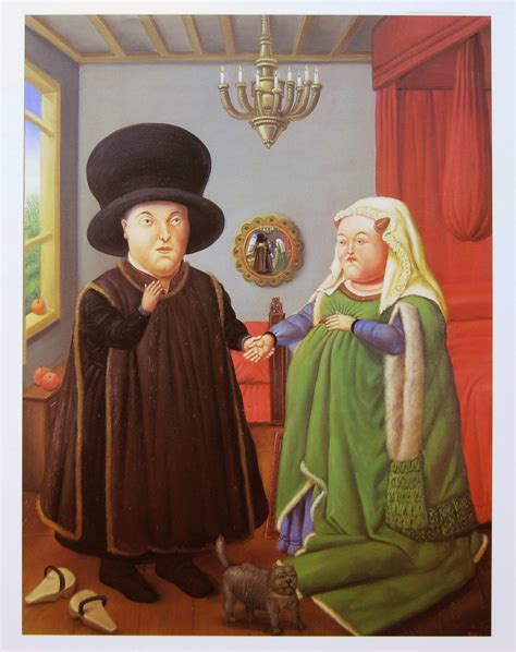 Fernando Botero El Matrimonio Arnolfini Offset Lithograph 1992 Etsy