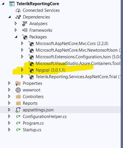 Connect Telerik Reporting With Postgres Sql Helping Ninja Technologists