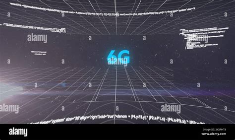 Image Of Screens With Data Processing Over Grid Network Against Light Spot On Grey Background