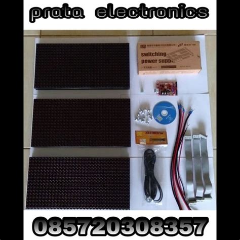jual paket belajar running text p10 led matrix 10panel tanpa