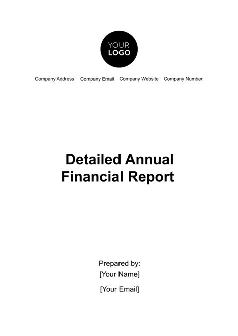 Free Simple Financial Report Template To Edit Online