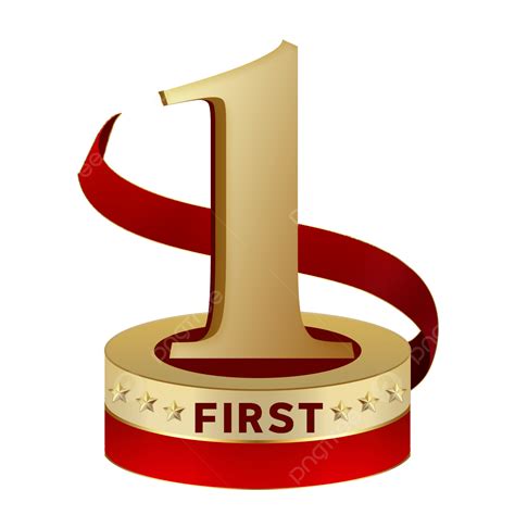 Golden Number One On Podium Vector Golden Number First First Number